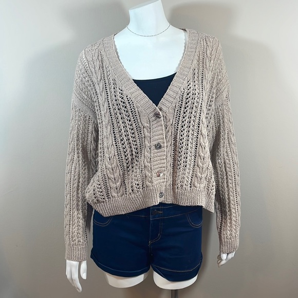 Altar'd State | Sweaters | Altard State Tan Cropped Cardigan | Poshmark